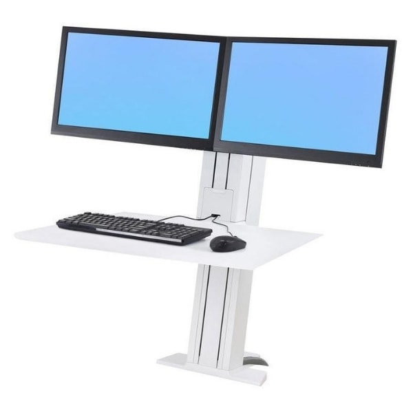 Ergotron WorkFit SR Dual Monitor Sit Stand Workstation - Standing Desk ...