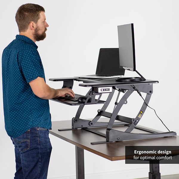 VIVO DESK-V000VE Electric Standing Desk Converter - Standing Desk Nation